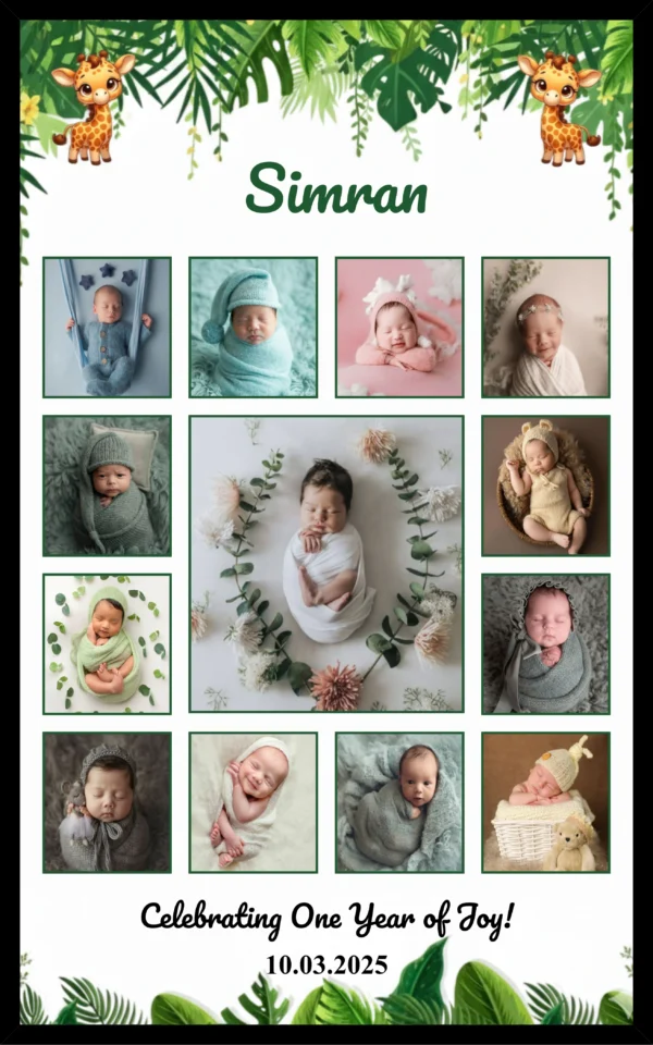 Baby 12-Month Memories Photo Frame – Personalized - LoveCraftBySe
